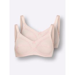 B&uuml;gelloser BH Naturana, Damen, Gr. 100, Cup C, puder, 100% Baumwolle, BHs
