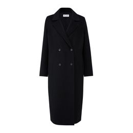 Wollmantel RICANO "Wollmantel Clara", Damen, Gr. M, schwarz, Obermaterial: 50% Wolle WO. 50% Polyester PES., weit, V-Ausschnitt, M&auml;ntel, Handgefertigt, aus feinster Double-Face Wool