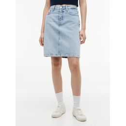 Jeansrock Tommy Jeans "CLAIRE SKIRT RWB CBF CJ6013", Damen, Gr. 25, denim light, Denim/Jeans, Obermaterial: 100% Baumwolle, unifarben, kurz, R&ouml;cke Jeansrock, Baumwolle, 5-Pocket Style