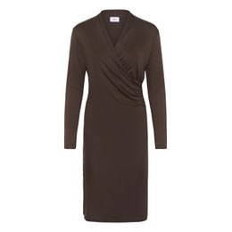 Jerseykleid Saint Tropez "Jerseykleid ViggaSZ", Damen, Gr. L, N-Gr, mulch, Obermaterial: 95% Viskose LENZING ECOVERO CV LenzEcov. 5% Elasthan EL., Kleider Jerseykleid