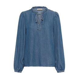 Langarmhemd Cream "Langarm - Hemd CRMolly", Damen, Gr. 36, N-Gr, blau (jaspar blau denim), Obermaterial: 100% Lyocell CLY., Hemden