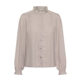 Langarmhemd Kaffe "Langarm - Hemd KAliliana", Damen, Gr. 44, N-Gr, satellite, Obermaterial: 70% Viskose CV. 20% Nylon NY. 10% Leinen LI., Hemden