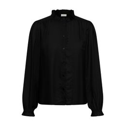 Langarmhemd Kaffe "Langarm - Hemd KAliliana", Damen, Gr. 34, N-Gr, schwarz deep, Obermaterial: 70% Viskose CV. 20% Nylon NY. 10% Leinen LI., Hemden