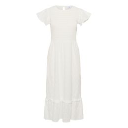 Midikleid Saint Tropez "Kleid KiandraSZ", Damen, Gr. L, N-Gr, wei&szlig; (ice), Obermaterial: 100% Baumwolle CO., Kleider Midikleid