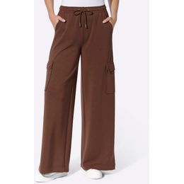 Jerseyhose Heine, Damen, Gr. 36, Normalgr&ouml;&szlig;en, schoko, 50% Modal, 44% Polyester, 6% Elasthan, unifarben, Hosen Jerseyhose