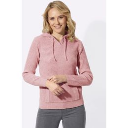 Kapuzenpullover Classic Basics "Langarm-Pullover", Damen, Gr. 42, altrosa, champagner, meliert, 100% Polyacryl, meliert, Pullover Kapuzenpullover