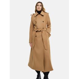 Trenchcoat RICANO "Mantel Simona", Damen, Gr. L, schwarz, Obermaterial: 100% Polyester PES. Futter: 100% Polyester PES., normal, V-Ausschnitt, M&auml;ntel, Handgefertigt, Made in Italy