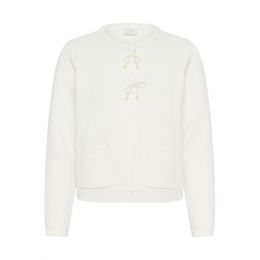 Strickpullover Kaffe "Strickpullover KAbowie", Damen, Gr. L, chalk, Obermaterial: 70% Polyester Pol. recyc.. 30% Polyacryl PAN., Pullover Strickpullover