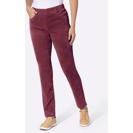 Cordhose Classic Basics, Damen, Gr. 19, Kurzgr&ouml;&szlig;en, bordeaux, 85% Polyester, 12% Polyamid, 3% Elasthan, unifarben, Hosen Cordhose