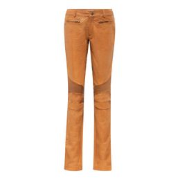 Bikerhose RICANO "Lederhose Donna", Damen, Gr. L, L&auml;nge 34, cognac, Obermaterial: 100% Ziegennappaleder GONA., schmal, Hosen, Handgefertigt aus echtem Leder