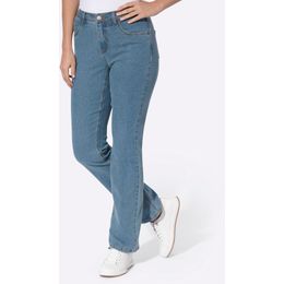 Bequeme Jeans Classic Basics, Damen, Gr. 19, Kurzgr&ouml;&szlig;en, blau, bleached, 81% Baumwolle, 17% Polyester, 2% Elasthan, unifarben, lang, Jeans