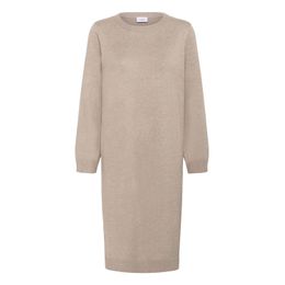 Midikleid Saint Tropez "Kleid OliaSZ", Damen, Gr. L, N-Gr, beige (greige melange), Obermaterial: 70% Viskose LENZING ECOVERO CV LenzEcov. 30% Polyester PES., Kleider Midikleid