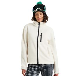 Fleecepullover Roxy "Alabama Full Zip Solid", Damen, Gr. L, whisper wei&szlig;, Obermaterial: 100% Polyester., Sweatshirts Fleecepullover