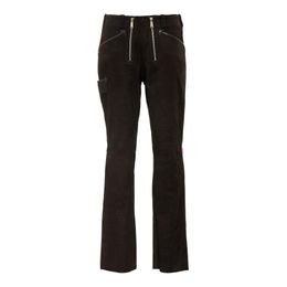 Lederhose RICANO "Lederhose RT-105", Herren, Gr. 32, L&auml;nge 34, braun (schwarz, nubuk), Obermaterial: 100% B&uuml;ffelleder BL., normal, Hosen, Handgefertigt aus echtem Leder