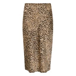 Midirock Saint Tropez "Rock ZackySZ", Damen, Gr. L, beige (creamy leopard), Obermaterial: 100% Polyester PES., R&ouml;cke