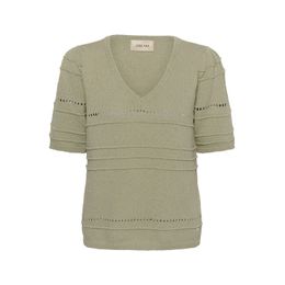 Strickpullover Cream "Strickpullover CRPoppi", Damen, Gr. M, gr&uuml;n (desert sage), Obermaterial: 70% Baumwolle CO. 30% Polyester PES., Pullover Strickpullover