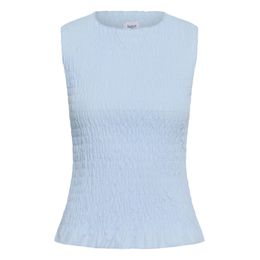 Blusentop Saint Tropez "&Auml;rmellose Bluse NaciaSZ", Damen, Gr. M, cerulean, Obermaterial: 65% Polyester PES. 35% Viskose CV., Blusen Blusentop