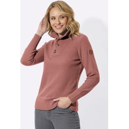 Troyer Classic Basics "Langarm-Pullover", Damen, Gr. 48, rosenholz, 100% Polyacryl, unifarben, Pullover Troyer