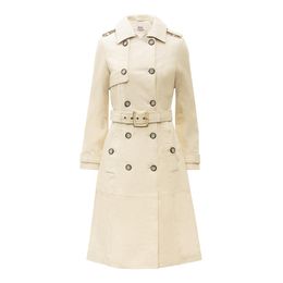 Trenchcoat RICANO "Mantel Gloria", Damen, Gr. L, beige, Obermaterial: 100% Lammnappaleder LANA. Futter: 100% Polyester PES., normal, V-Ausschnitt, M&auml;ntel, Handgefertigt aus echtem Leder