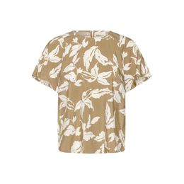 Langarmbluse Kaffe "Langarm-Bluse KAmarlo", Damen, Gr. 38, beige (oak chalk leaves), Obermaterial: 87% Viskose LENZING ECOVERO CV LenzEcov. 13% Nylon NY., Blusen