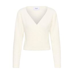 Langarmbluse Saint Tropez "Langarm-Bluse NadalieSZ", Damen, Gr. L, wei&szlig; (ice), Obermaterial: 100% Polyester PES., Blusen