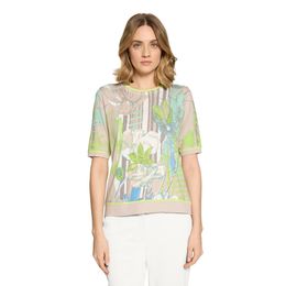Kurzarmshirt Betty Barclay "Damen mit Aufdruck", Damen, Gr. 36, beige, cream, Strick, Obermaterial: 80% Viskose, 20% Polyamid, gerade normal, Rundhals, Shirts
