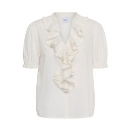 Kurzarmbluse Saint Tropez "Kurzarm-Bluse LousaSZ", Damen, Gr. L, ice, Obermaterial: 100% Baumwolle CO., Blusen