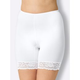 Lange Unterhose Nina von C., Damen, Gr. 38, 1 Stk., wei&szlig;, 50% Viskose, 43% Modal, 7% Elasthan, Spitze:15% Elasthan, 85% Polyamid, Unterhosen Lange Unterhose