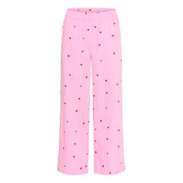 Stoffhose Saint Tropez "Casual Hose JalineSZ", Damen, Gr. M, N-Gr, lila (bonbon flame hearts), Obermaterial: 100% Baumwolle CO., Hosen Stoffhose