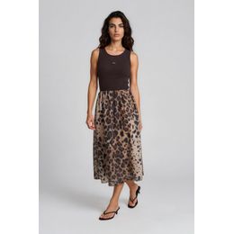 Smith & Soul Sommerkleid SMITH & SOUL, Damen, Gr. L, US-Gr&ouml;&szlig;en, schwarz chocolat, Web, Material: 100% Baumwolle, regular fit lang, Rundhals, normaler Saum, Kleider Sommerkleid, mit Volants