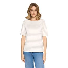 Kurzarmshirt Betty Barclay "Damen mit U-Boot-Ausschnitt", Damen, Gr. 36, cream, beige, Jersey, Obermaterial: 95% Baumwolle, 5% Elasthan, tailliert normal, U-Boot-Ausschnitt, Shirts