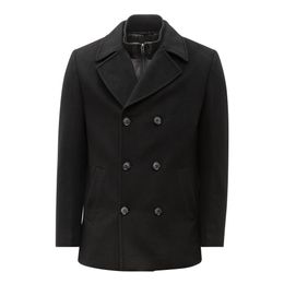 Cabanjacke RICANO "Cabanjacke Vincenzo", Herren, Gr. L, schwarz, Obermaterial: 60% Wolle WO. 40% Polyester PES. Futter: 100% Polyester PES., loose fit, V-Ausschnitt, Jacken, Handgefertigt aus feinster Wolle