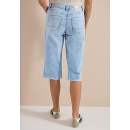 Loose-fit-Jeans Cecil, Damen, Gr. 27, L&auml;nge 19, light blau random bleached, Jeans, 77% Baumwolle, 20% Polyester, 3% Elasthan, unifarben, kniebedeckend, Jeans, 5-Pocket-Style