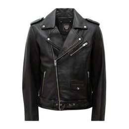 Bikerjacke RICANO "Lederjacke Marco", Herren, Gr. XXL, schwarz, Obermaterial: 100% Lammnappaleder LANA. Futter: 100% Baumwolle CO., figurbetont, V-Ausschnitt, Jacken, Handgefertigt aus echtem Leder