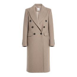 Langmantel RICANO "Klassischer Mantel Claudia", Damen, Gr. L, beige, Obermaterial: 60% Polyester PES. 20% Viskose CV. 20% Polyamid PA. Futter: 100% Polyester PES., normal, V-Ausschnitt, M&auml;ntel