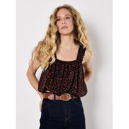 Spaghettitop Apricot "Top" Gr. 42, braun, Tops, Damen, XL (42), gewebt, Obermaterial: 100% Viskose CV., mit breiten, elastischen Tr&auml;gern