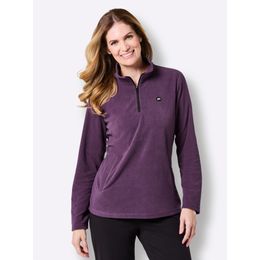 Fleeceshirt Catamaran "Fleece-Shirt", Damen, Gr. 40/42, lila (traube), 100% Polyester, unifarben, Shirts