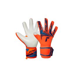 Torwarthandschuhe Reusch "Attrakt Freegel Advance", Damen, Gr. 10.5, orange, blau, 32% Latex, 25% Polyester, 5% Polyamid, 35% Synthetik, Handschuhe, mit pr&auml;zisem Schnitt
