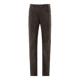 5-Pocket-Hose RICANO "Lederhose Trant Pant", Herren, Gr. 38, L&auml;nge 34, braun, Obermaterial: 100% Lammnappaleder LANA., normal, Hosen 5-Pocket-Hose, Handgefertigt aus echtem Leder