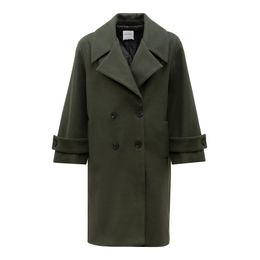 Langmantel RICANO "Mantel Silvana", Damen, Gr. L, gr&uuml;n, Obermaterial: 100% Polyester PES. Futter: 100% Polyester PES., normal, V-Ausschnitt, M&auml;ntel, Handgefertigt, Made in Italy
