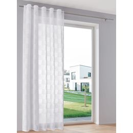 Gardine HEINE HOME Gr. 1, sanftes wei&szlig;, B:140cm H:145cm, Polyester, Gardinen, Gardine