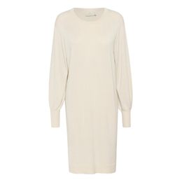 Midikleid Kaffe "Kleid KAregina", Damen, Gr. L, N-Gr, beige (sanddollar, metalic yarn), Obermaterial: 70% Viskose CV. 20% Nylon NY. 10% Polyester PES., Kleider Midikleid