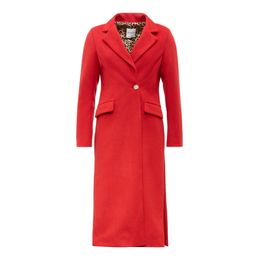 Langmantel RICANO "Mantel Grazia", Damen, Gr. M, rot, Obermaterial: 100% Polyester PES. Futter: 100% Polyester PES., figurbetont, V-Ausschnitt, M&auml;ntel, Handgefertigt, Made in Italy