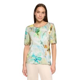 Kurzarmshirt Betty Barclay "Damen mit Rundhalsausschnitt", Damen, Gr. 36, bunt (mint, nature), Jersey, Obermaterial: 95% Viskose, 5% Elasthan, tailliert normal, Rundhals, Shirts