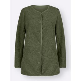 Fleecejacke Ambria, Damen, Gr. 40, khaki, 100% Polyester, unifarben, Jacken Fleecejacke