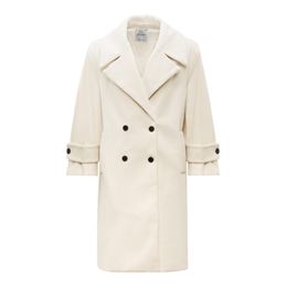 Langmantel RICANO "Mantel Silvana", Damen, Gr. L, wei&szlig;, Obermaterial: 100% Polyester PES. Futter: 100% Polyester PES., normal, V-Ausschnitt, M&auml;ntel, Handgefertigt, Made in Italy