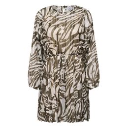Midikleid Saint Tropez "Kleid RipleySZ", Damen, Gr. L, N-Gr, olive arty strokes, Obermaterial: 100% Polyester PES., Kleider Midikleid