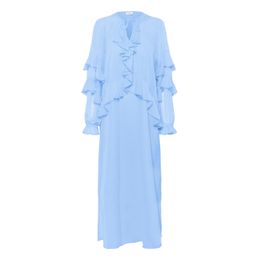 Midikleid Saint Tropez "Kleid JacelynSZ", Damen, Gr. M, N-Gr, blau (chambray blau), Obermaterial: 100% Polyester PES., Kleider Midikleid