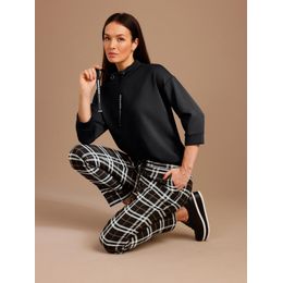 Sweatshirt CREATION L PREMIUM, Damen, Gr. 48, schwarz, 50% Modal, 44% Polyester, 6% Elasthan, unifarben, Sweatshirts Sweatshirt
