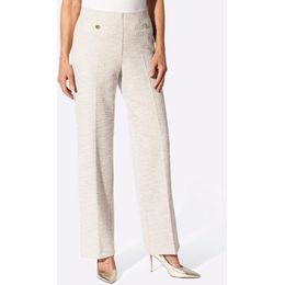 Marlene-Hose Lady, Damen, Gr. 52, Normalgr&ouml;&szlig;en, sand, 79% Polyester, 20% Baumwolle, 1% Elasthan, unifarben, Hosen